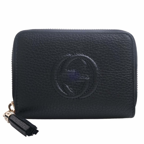 Gucci | Accessories | Gucci Soho Interlocking G Leather Tassel Round ...